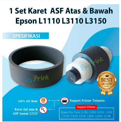 ASF Roller Epson Roll Karet Penarik Kertas Printer L1110 L1210 L1250 ...