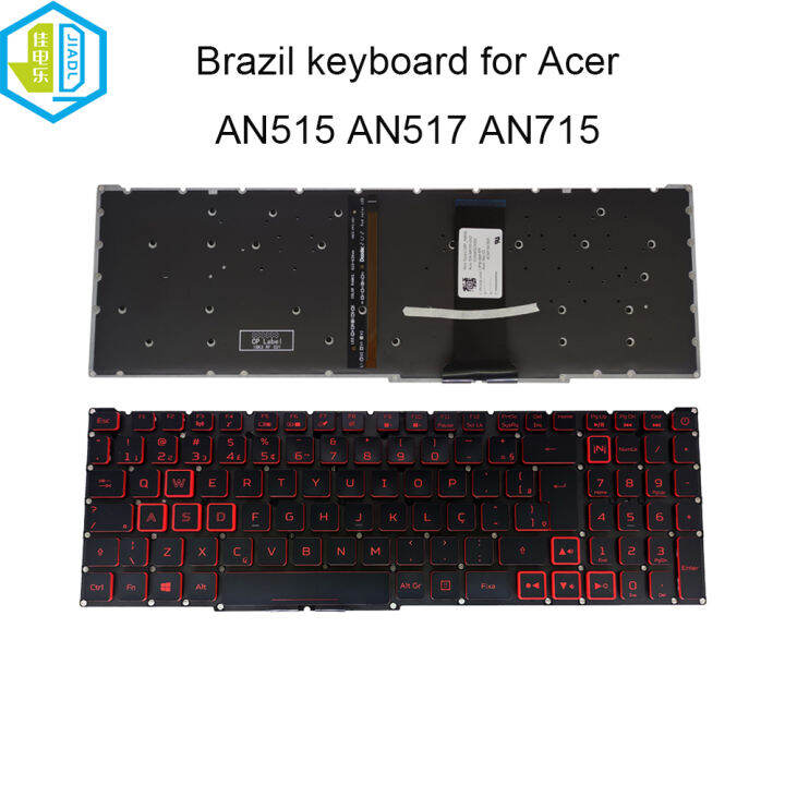 BR zilian Backlit Laptop keyboard for Acer Nitro 5 AN515-54 AN515-43 ...