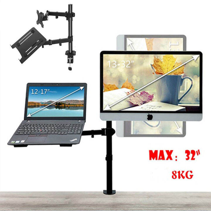 Monitor Mount Bracket Computer Monitor Desktop Mount Adjustable Monitor ...