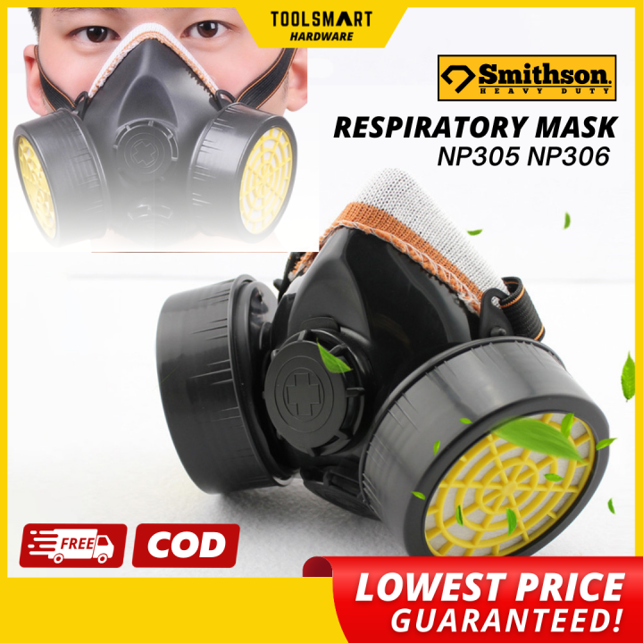 【SMITHSON】 Single Respirator Gas Mask NP305 NP306 Reusable Powered Air ...