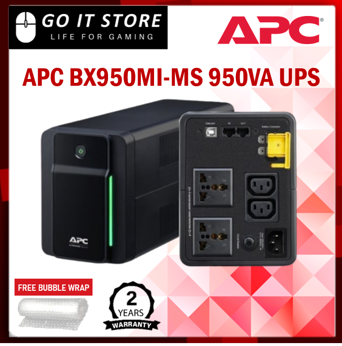 APC UPS BX950MI-MS 950VA 230V BACK UPS AVR UNIVERSAL SOCKET WITH ...