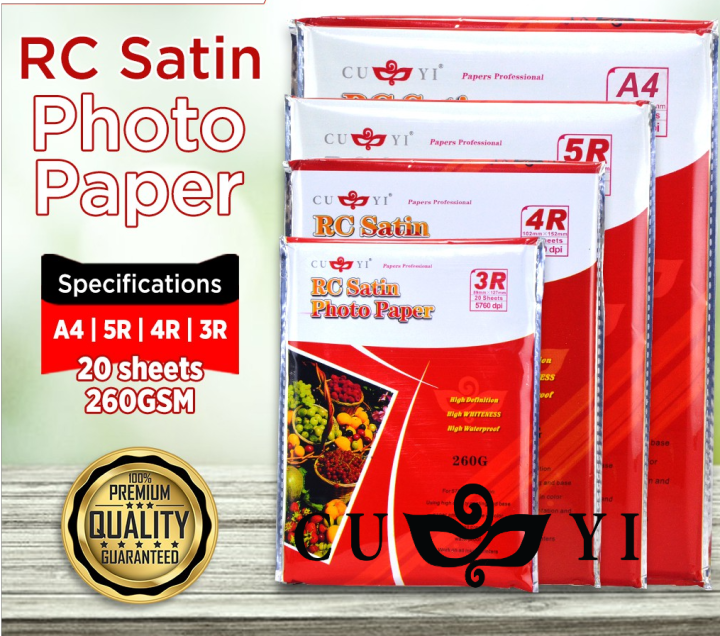 Waterproof Cuyi Rc Satin High Definition Photopaper For Image and Photo ...