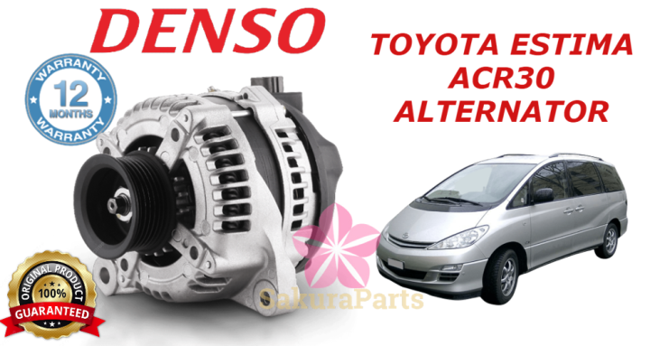 (100% Genuine + 1 Year Warranty) TOYOTA ESTIMA ACR30 ALTERNATOR (27060 ...
