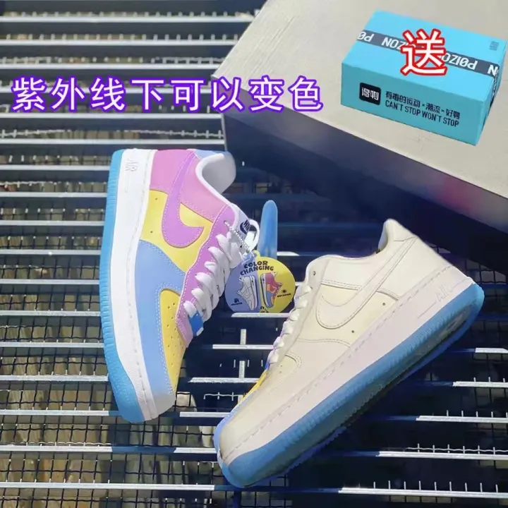 Air force 1 UV Reactive color changing rubber shoes for women | Lazada PH