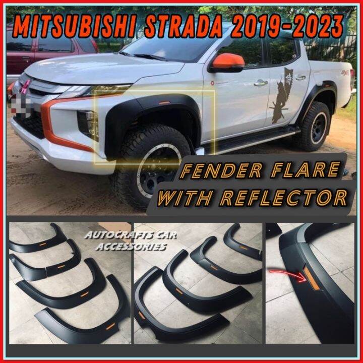 MITSUBISHI STRADA 2019-2023 SLIM FENDER FLARE WITH REFLECTOR (STRADA ...