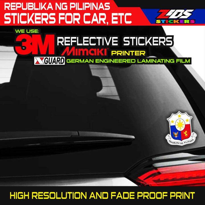 republika ng pilipinas logo 3M reflective stickers for 3M reflective ...