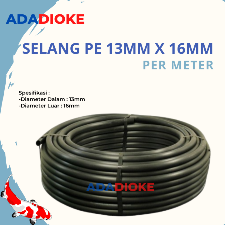Selang PE 16mm Fertigasi Hidroponik NFT DFT Tube 13/16 Irigasi 16 mm ...