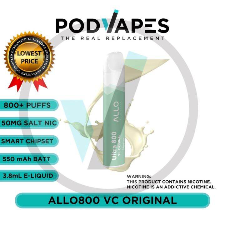 PODVAPES Allo Disposable VC ORIGINAL 50mg Allo VAPOR Vape Disposable ...