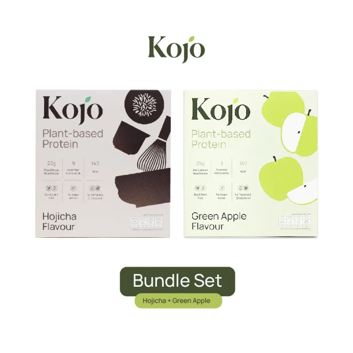Bundle Set: Kojo Plant Based Protein Hojicha + Green Apple Flavour เซ ...