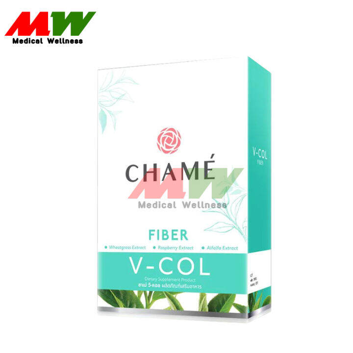 CHAME’ V-COL FIBER วี คอล ไฟเบอร์ (1 กล่อง/5 ซอง) | Lazada.co.th