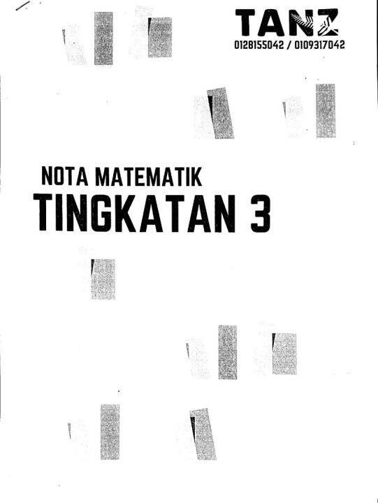 Nota Matematik Tingkatan 3 PT3 KSSM 2021 | Lazada