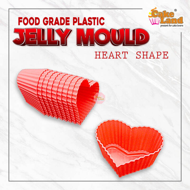 CAKE LAND Food Grade Plastic Jelly Mould - Heart Shape | Lazada