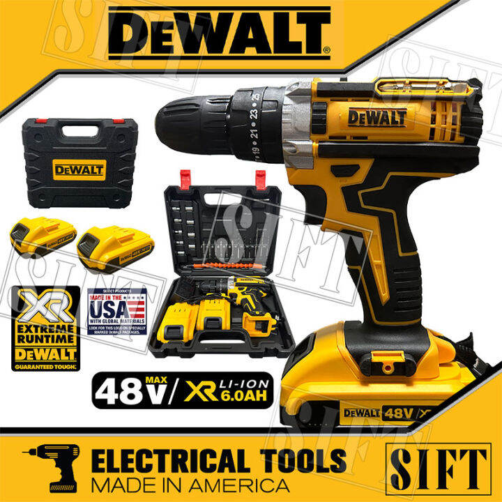 Original DeWalt multifunctional Cordless Hand Drill with Rechargeable ...