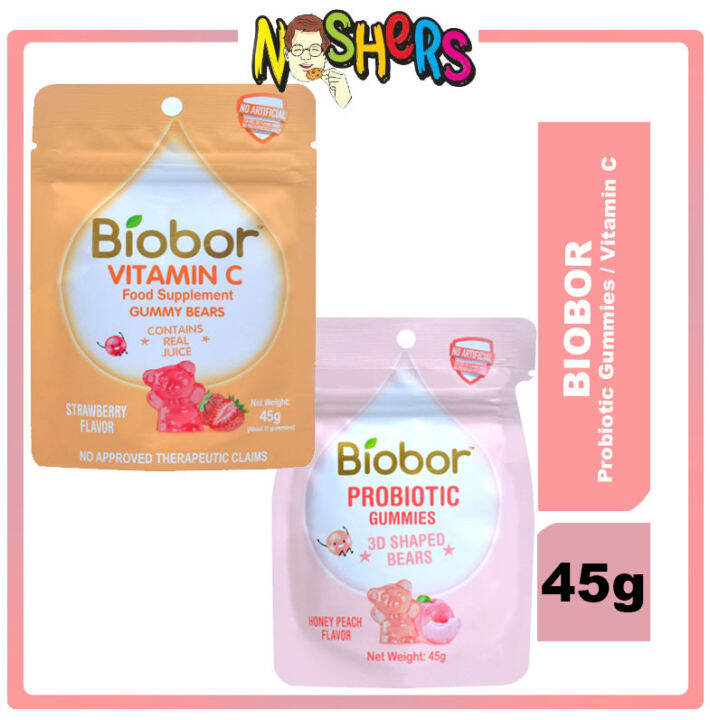 Noshers Biobor Probiotic Gummies Biobor Vitamin C Gummies 45g | Lazada PH