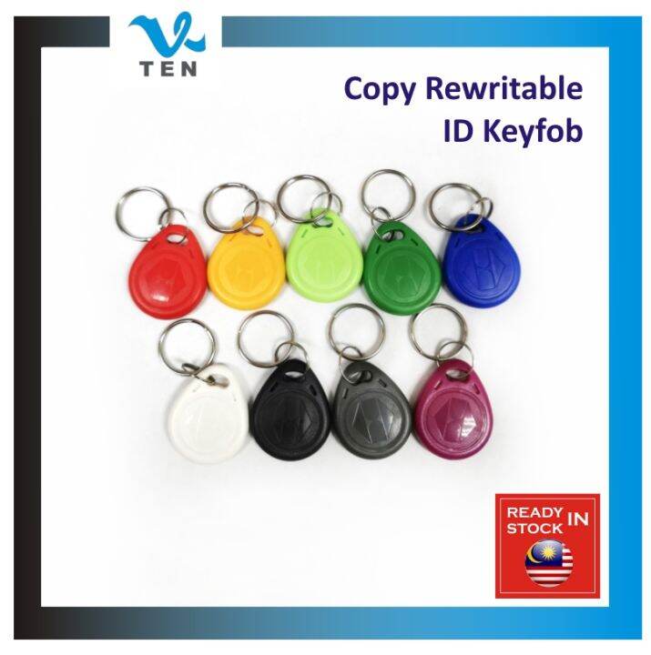 Copy Rewritable Writable Rewrite EM ID keyfobs RFID Tag Key Ring 125MHZ ...