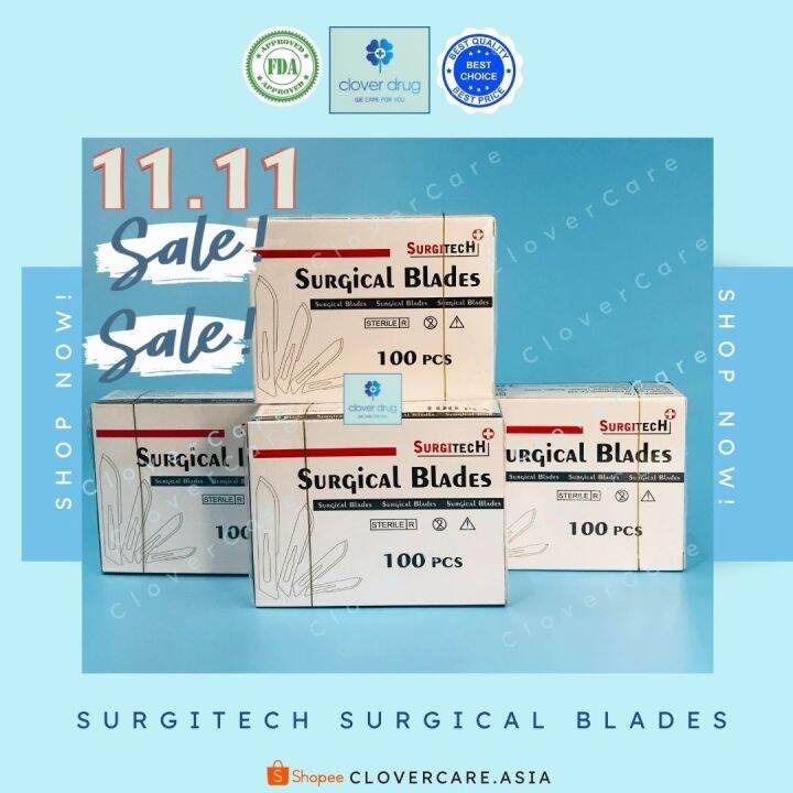 SURGITECH Surgical Blades (100pcs/box) | Lazada PH