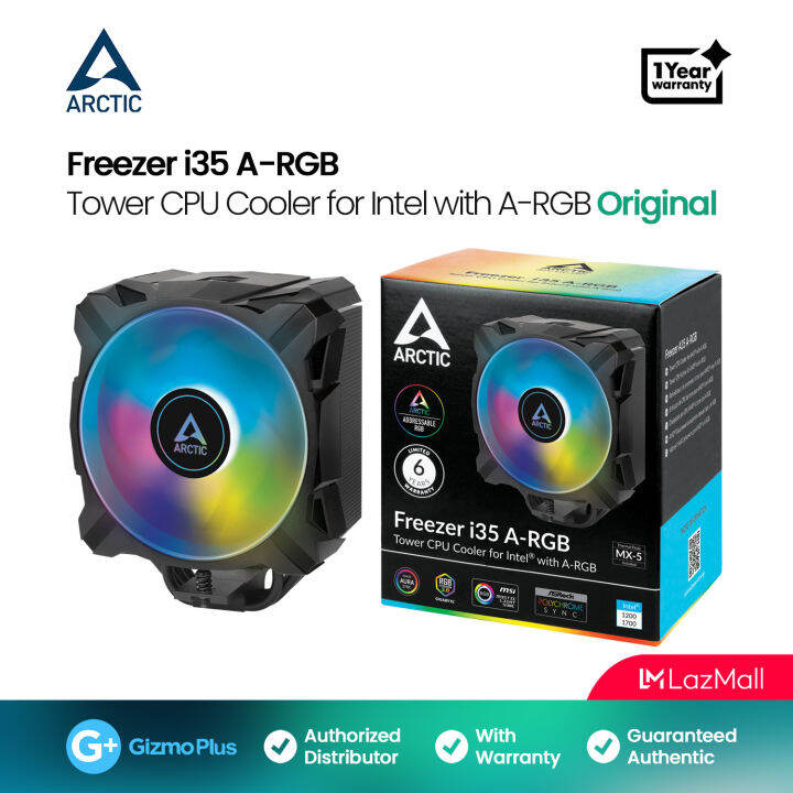 Arctic Freezer i35 A-RGB Tower CPU Cooler for Intel with A-RGB CPU Fan ...