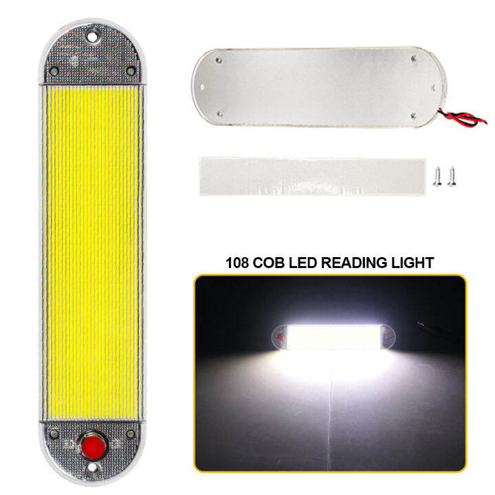 BC 108 COB LED ไฟอ่านหนังสือรถบรรทุกลูกปัดโคมไฟ High Bright Van เพดาน ...