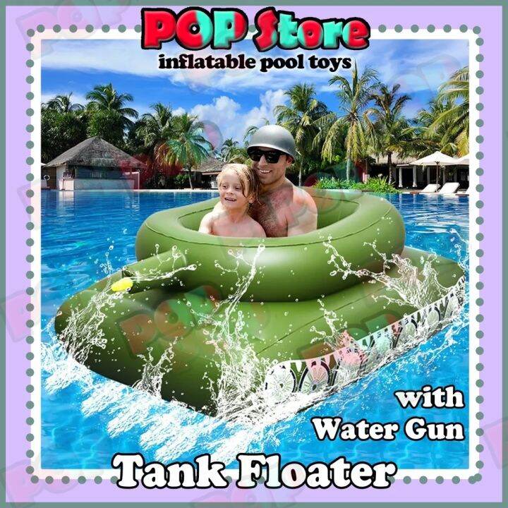[Philippines Local inventory] ┅♦ Inflatable Tank Float with Gun Toy ...