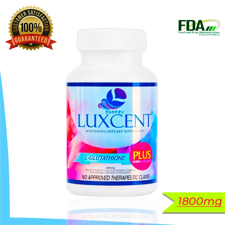 LUXCENT LUMINOUS CAPS L-Glutathione + Marine Collagen Whitening Capsule ...