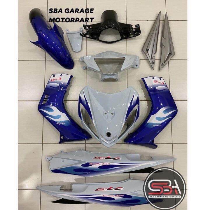 COVERSET BODYSET LC 135 V1 BIRU API ORIGINAL HONG LEONG YAMAHA HLY ...