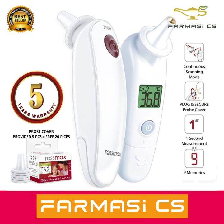 Rossmax RA600 Infrared Monitoring Ear Thermometer [ fever, 5 YEARS ...