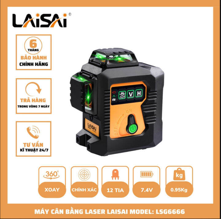 [Chính hãng] Máy Cân Bằng Laze Xanh 12 Tia Siêu Sáng LASAI LSG6666 ...