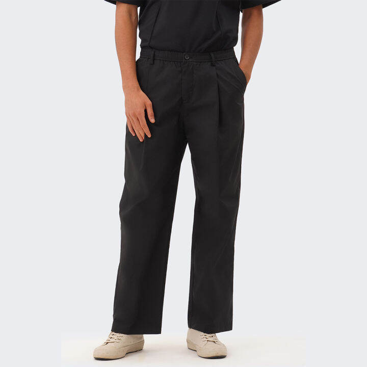 BOCU Wide Leg Elastic Waist Trousers For Men - The New Standard | Lazada PH