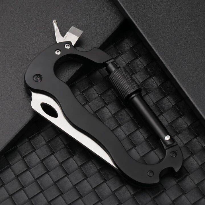 5 Way Multi Function Survival Hiking Gear Carabiner Tool | Lazada PH