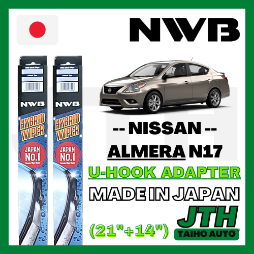 TAIHOAUTO NWB Wiper Set Nissan Almera N17 21"+14" Made In Japan | Lazada