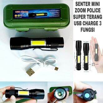 SENTER SWAT MINI KECIL LED/SENTER LED POLICE CHARGEABLE / SENTER MINI ...