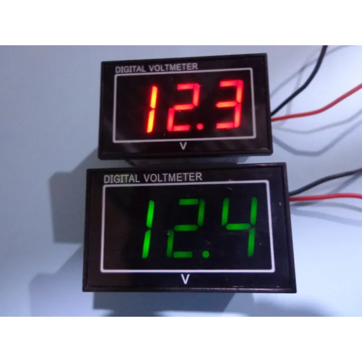 Led Digital Waterproof Voltmeter Big Display Dc Volt Meter 5V To 130V ...