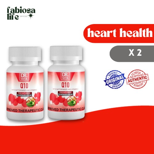 Dr. Vita Q10 with Nattokinase and Vitamin E 500mg 30 capsules (2 Bottles) | Lazada PH