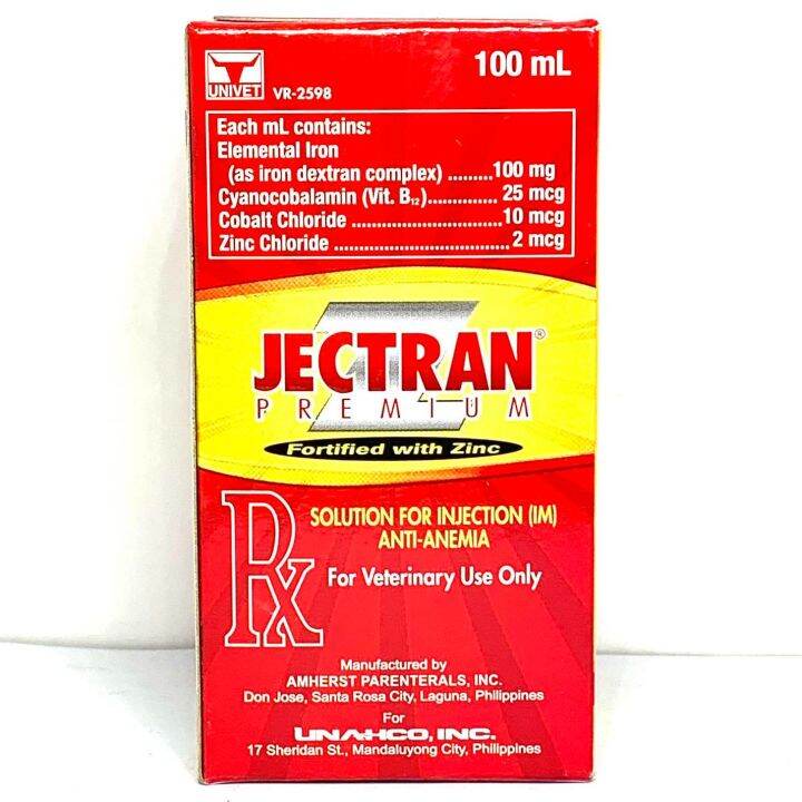 [FCR AGRIVET] Jectran Premium (100ml) - anemia, anemia due to blood ...