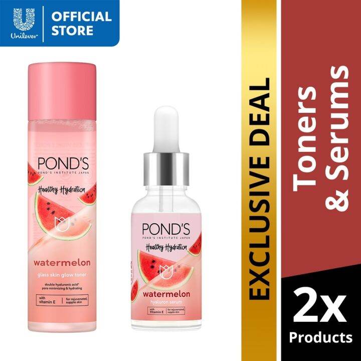 [Promo Bundle] POND'S Healthy Hydration Watermelon Toner 110ml Serum ...