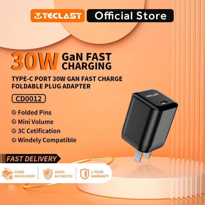 Teclast CD0012 GaN Charger 30W Ultra Fast Charging Mini foldable Plug ...