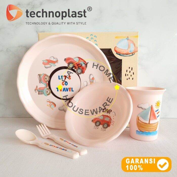TECHNOPLAST Little Adventure Round Tableware Set Peralatan Makan Baby | Lazada Indonesia