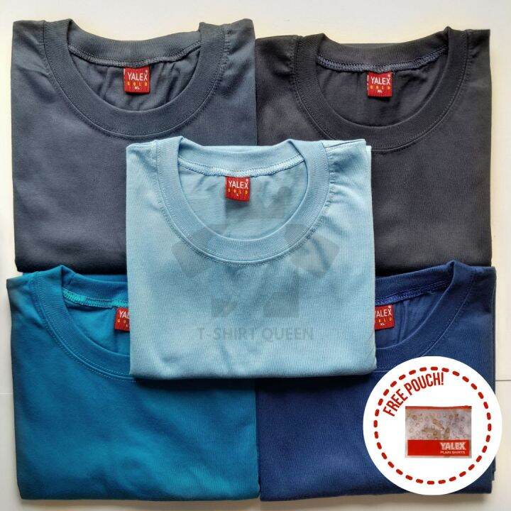 YALEX Round Neck Plain T-shirt UNISEX 200 GSM - SHADES OF BLUE | Lazada PH