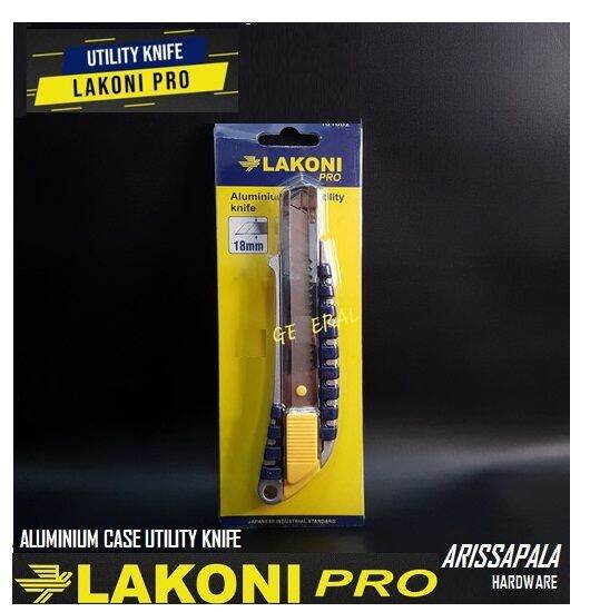 Lakoni Pro Pisau Cutter 18mm Alumunium Case Utility Knife Kater Besar ...