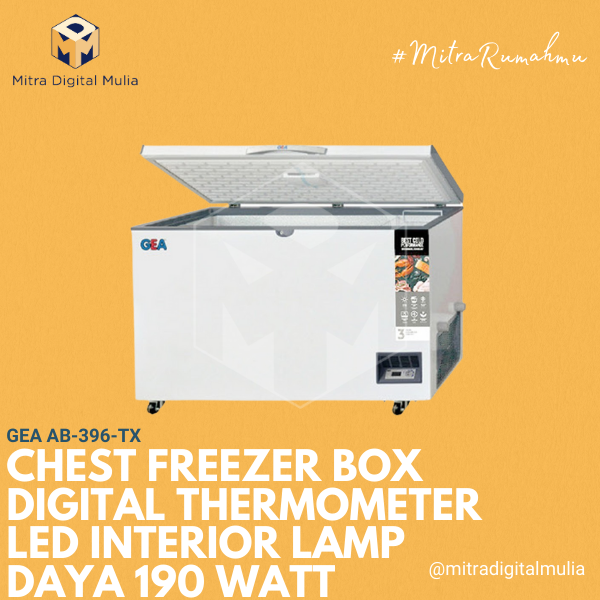 GEA AB-396-TX Chest Freezer 386 Liter Freezer Box | Lazada Indonesia