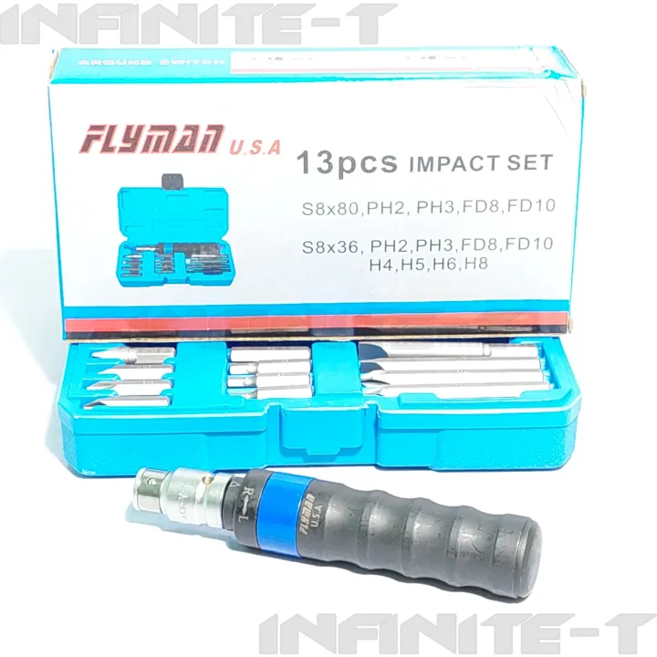 Flyman 13 Pcs. Impact Driver Set (Reversible) Screwdriver | Lazada PH