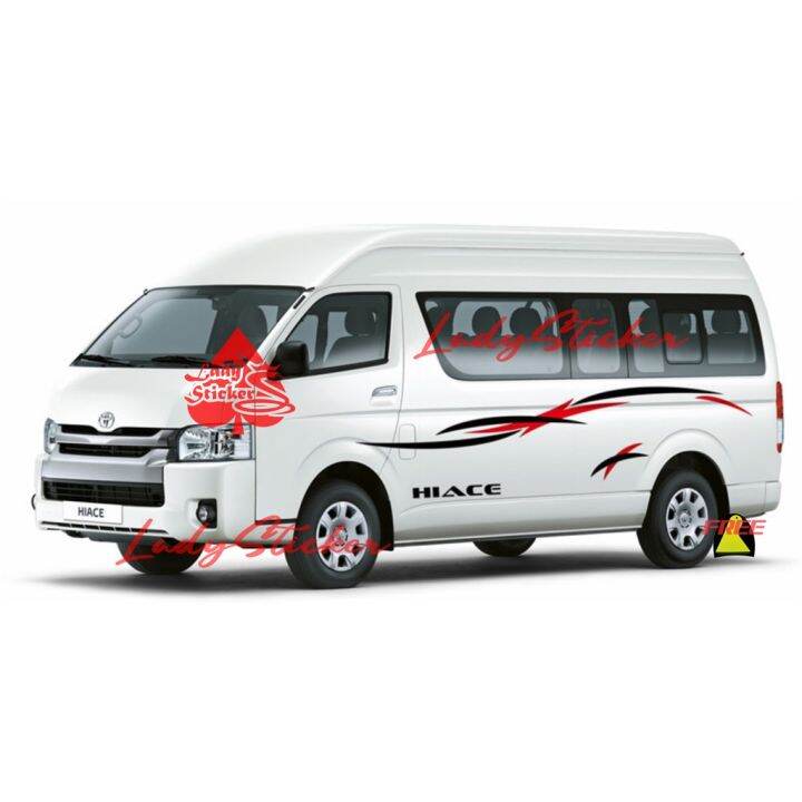 Sticker hiace cutting sticker mobil toyota hiace mini bus realvan elf ...