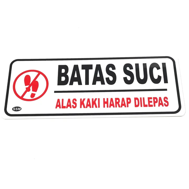 Sign Label Akrilik BESAR BATAS SUCI | Lazada Indonesia