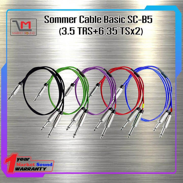 สายสัญญาณ Sommer Cable Basic SC-B5 สาย 3.5 TRS+6.35 TSx2 ของแท้100% ...