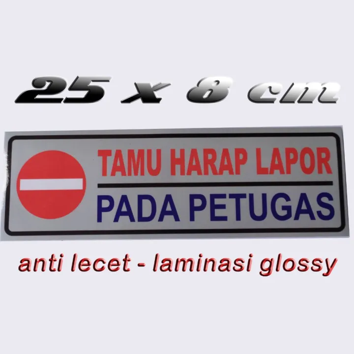 stiker tamu harap lapor | Lazada Indonesia stiker tamu harap lapor | Lazada Indonesia