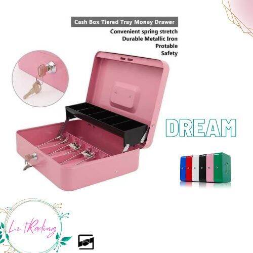 DREAM Cash money box/ Portable Money Secret Safe Box Lock Metal | Lazada PH