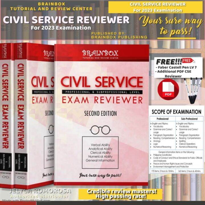 BRAINBOX CIVIL SERVICE REVIEWER - LATEST EDITION FOR 2023 EXAMINATION ...