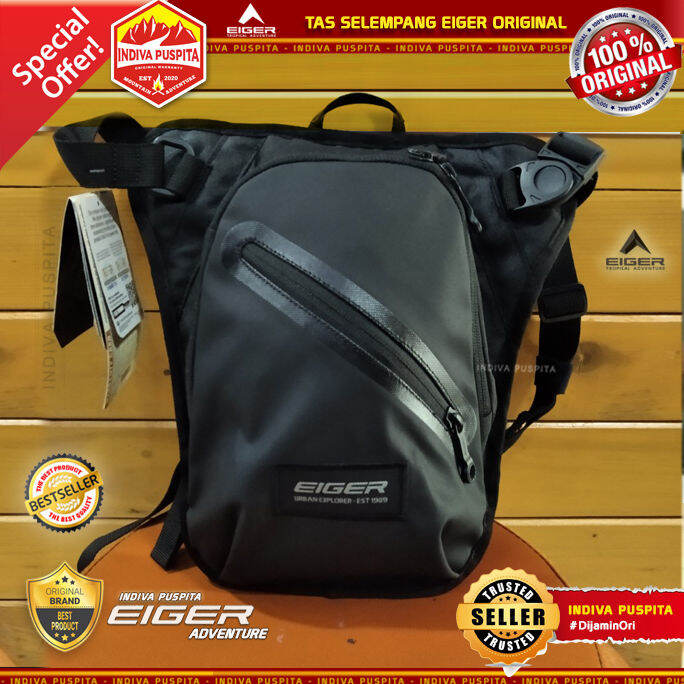 TAS SELEMPANG EIGER ORIGINAL GEARWAY LEG BAG 3L BLACK | Lazada Indonesia