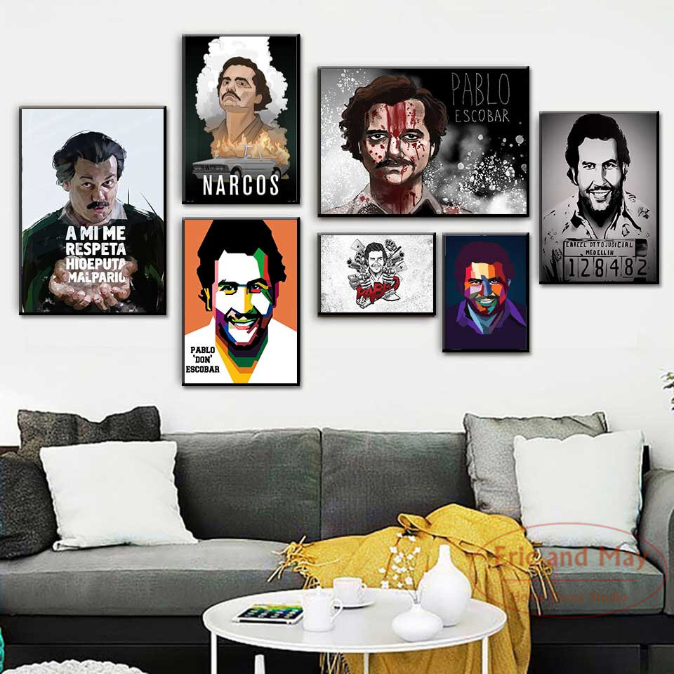 Prints Music & Movie Posters Art & Collectibles Pablo Escobar Character ...