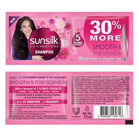 SUNSILK SHAMPOO SMOOTH AND MANAGEABLE SACHET MULTIPACK 13ML (12 PCS ...